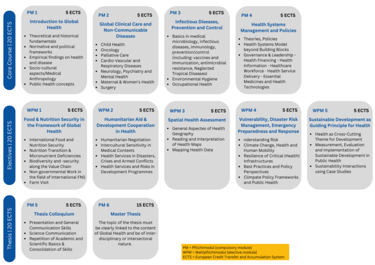 Program Structure – GlobalHealth Bonn
